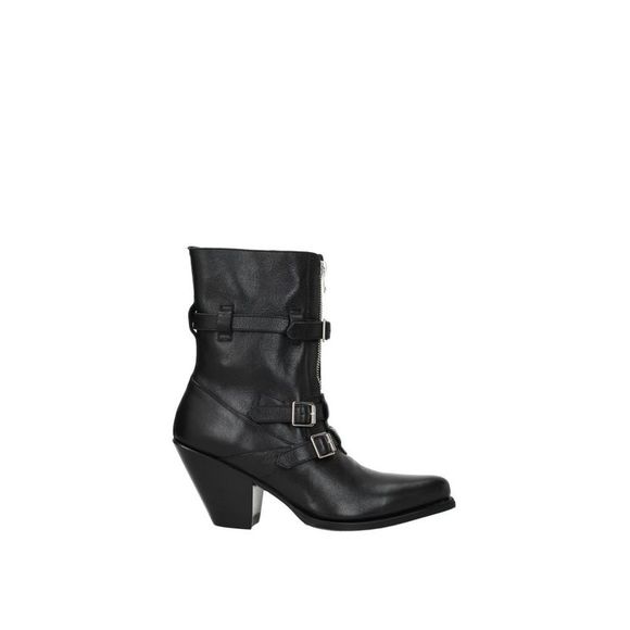 Celine | Shoes | Celine Ankle Boots Women Leather Black Boots Booties ...